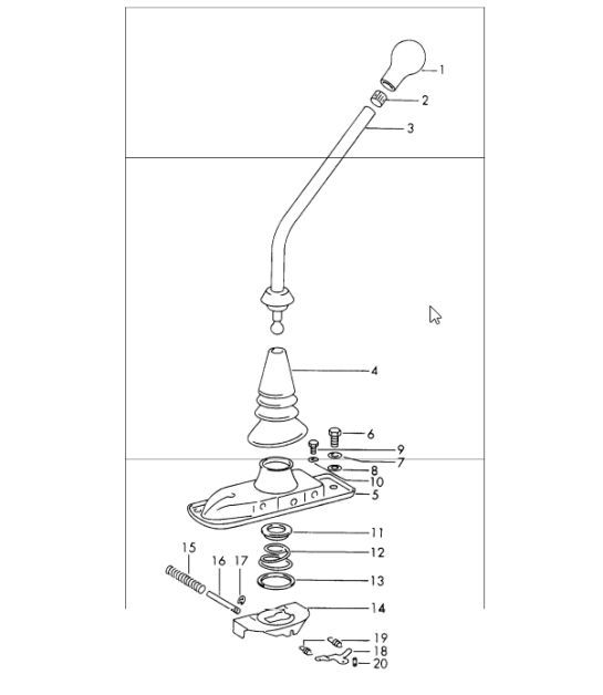 Gear Lever Knob 4-Speed Porsche 911 1965-73 901 Gear Box - 90142401300 ...