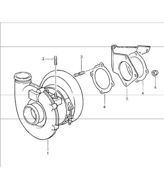turbocharger 964 TURBO M30.69 and M64.50 1991-94 - Porsche Parts ...