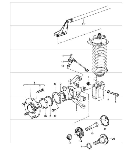 Porsche 964 Front wheel hub 96434106515 - 96434106515 | Design 911