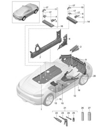 Buy Porsche Cayman 718C (982C) 2017>> Engine Compartment Seals | Design 911