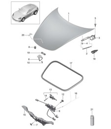 Buy Porsche Cayman 718C (982C) 2017>> Boot / Load Space Accessories ...