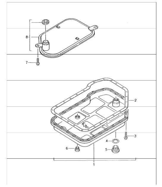 tiptronic: oil filter and oil pan for 986 Boxster A86.00 1997-99, 986 ...