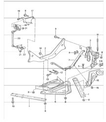 Porsche 986 Boxster Rear suspension side section 98633105108 ...