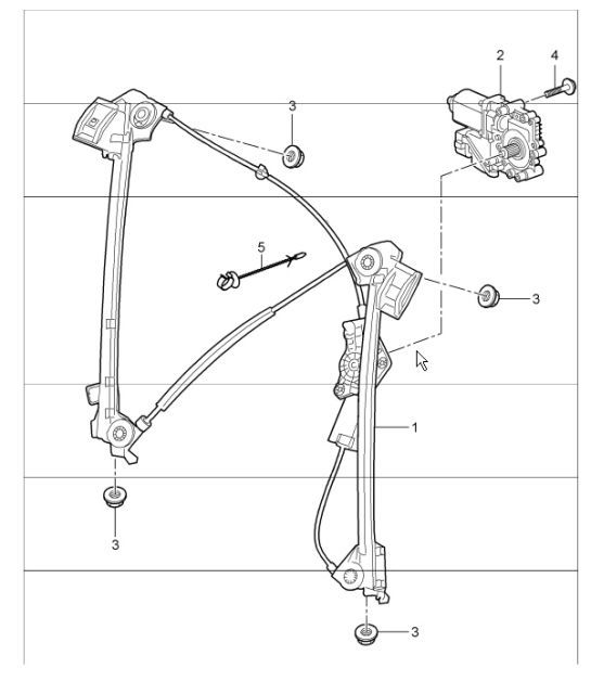 Window Lift Cable Porsche 987 Boxster / 997.1 Upto 2005 - 98754207500 ...