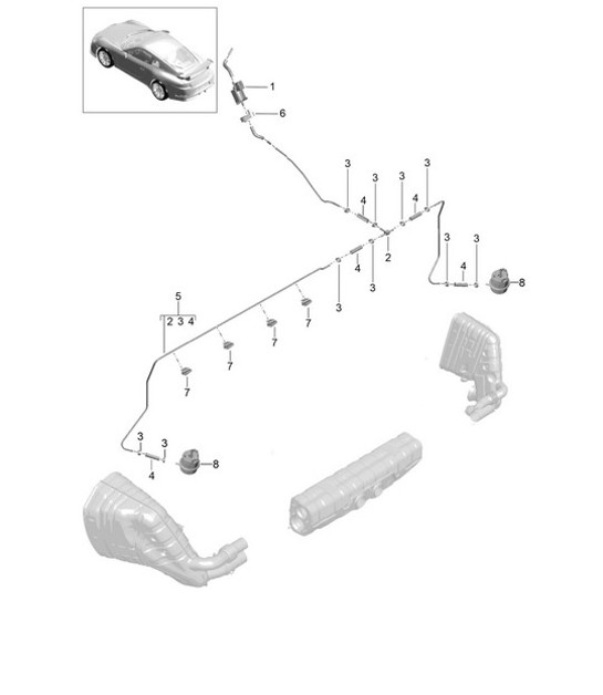 Exhaust system / Vacuum system 991 R/GT3/RS 2014-21 - Porsche Parts ...