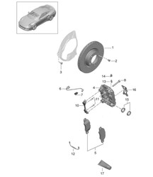 Porsche 991.2 992 Carrera Brake disc rotor FRONT Ceramic PCCB ...