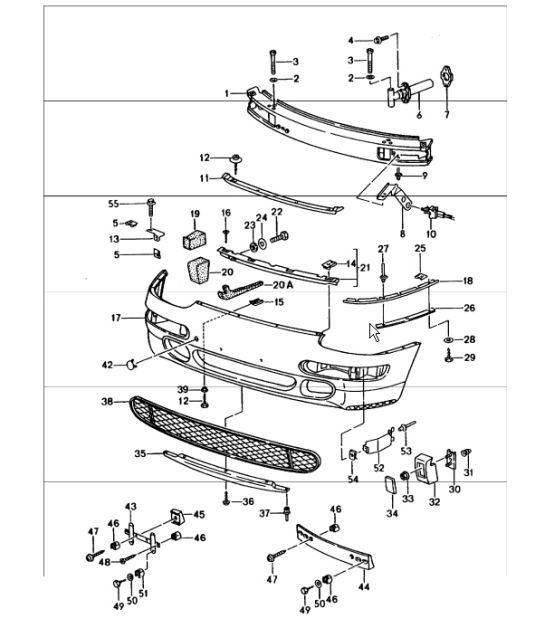 Porsche 993 Front Bumper Sealing 99357573800 - 99357573800 | Design 911