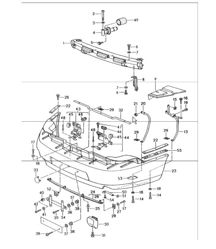 Porsche 993 Rear Bumper Panel Support 99350411500GRV - 99350411500GRV ...
