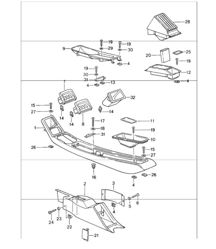 Centre Console Switch Housing Porsche 993 - 99363207112 | Design 911