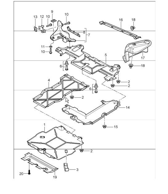 Porsche 996 Rear Heat Sheild 99650547700 99650547800 - 99650547700 ...