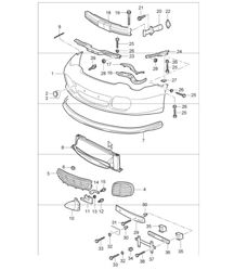 Front Bumper Turbo Porsche 996 C4S / Turbo 99650531108 - 99650531108 ...