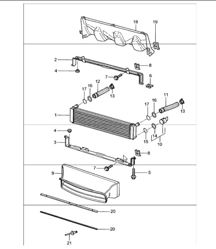 Radiator Water Bracket - Centre Bottom Porsche 996 Turbo - 99650449300 ...