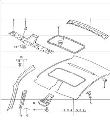 Buy Porsche 996 (911) (1997-2005) 996 TURBO 2000-05 Sunroof Seals ...