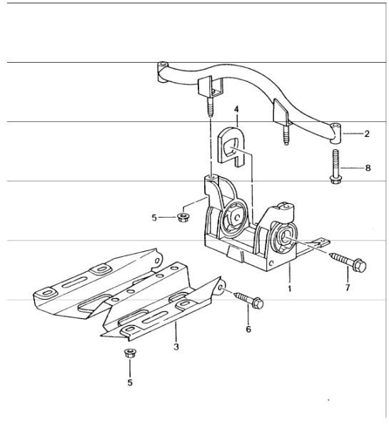 transmission suspension for 996 GT3-1 G96.90 2000-01, 996 GT3-1 G96.93 ...