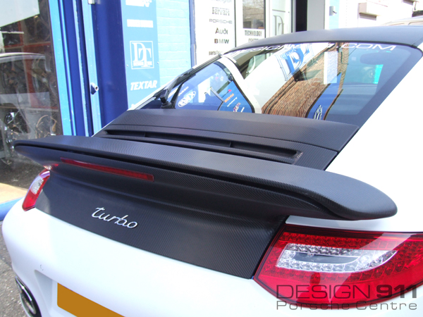 Porsche 997 Turbo Carbon & Matt White Wrap | Design 911