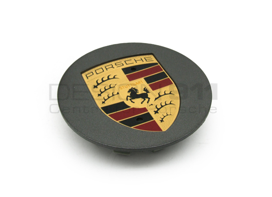 Wheel Caps Platinum Satin-Matt with Crest for Porsche (Set of 4)che ...