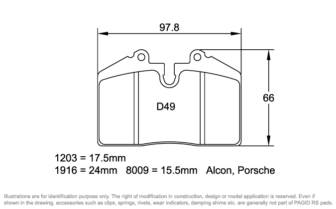 PAGID RSL Track Racing Brake Pads | Design 911