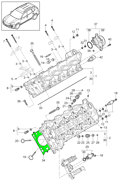 Porsche Cayenne Engine Head Gasket 94810417405 94810417305 ...