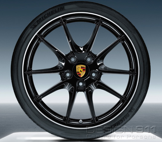 20" 991 C4 / C4S Carrera S Black Alloy Wheels & Tyres Original Porsche ...