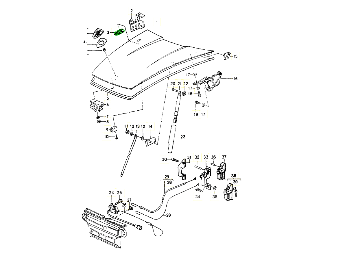 Porsche Bonnets, Locks & Latches | OEM Body Panels & Hood Mechanisms ...