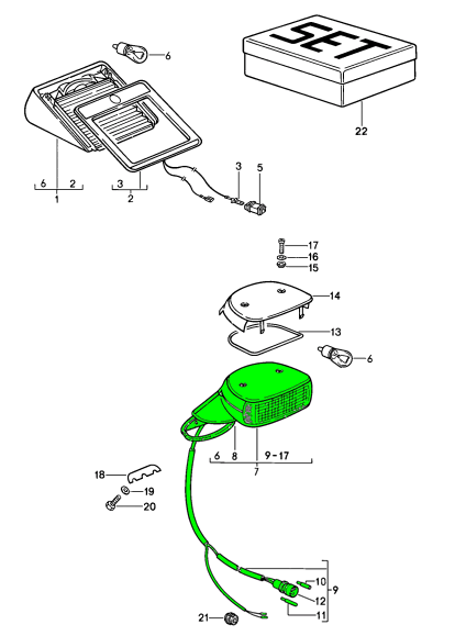 Porsche 911 Brake light 91163107101 - 91163107101 | Design 911