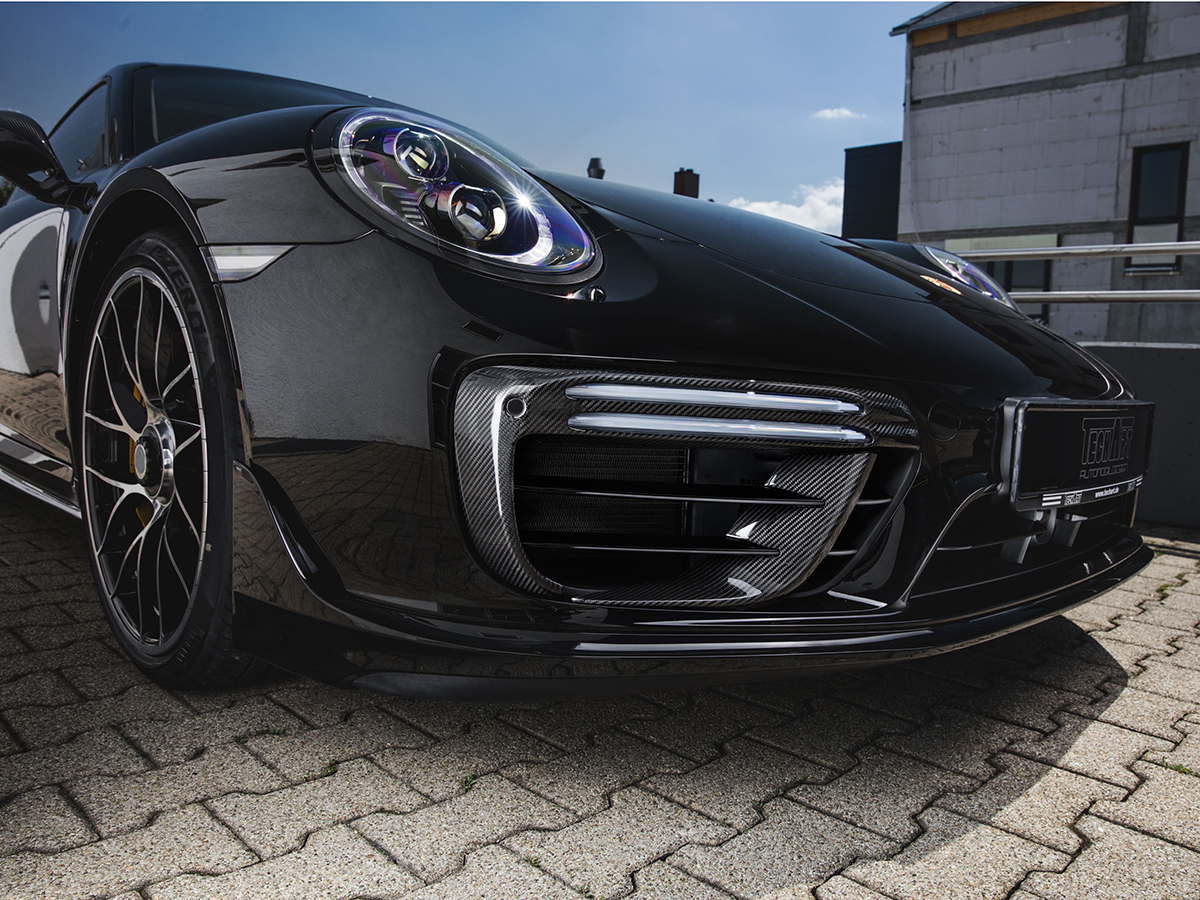 TechArt carbon fibre front bumper grille airblades for Porsche 992.1 ...