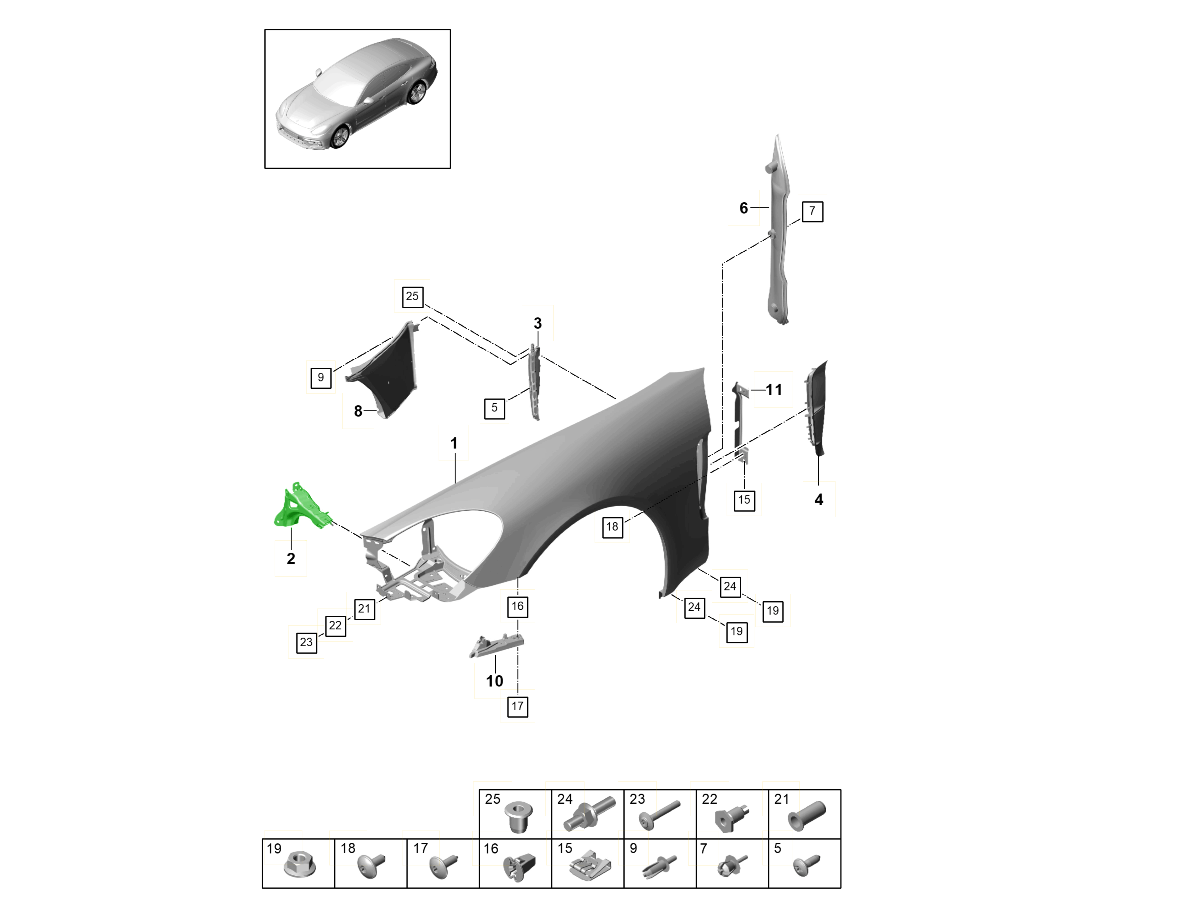 Buy Porsche Panamera 971 MK1 (2017-2020) Wings Front & Parts | Design 911