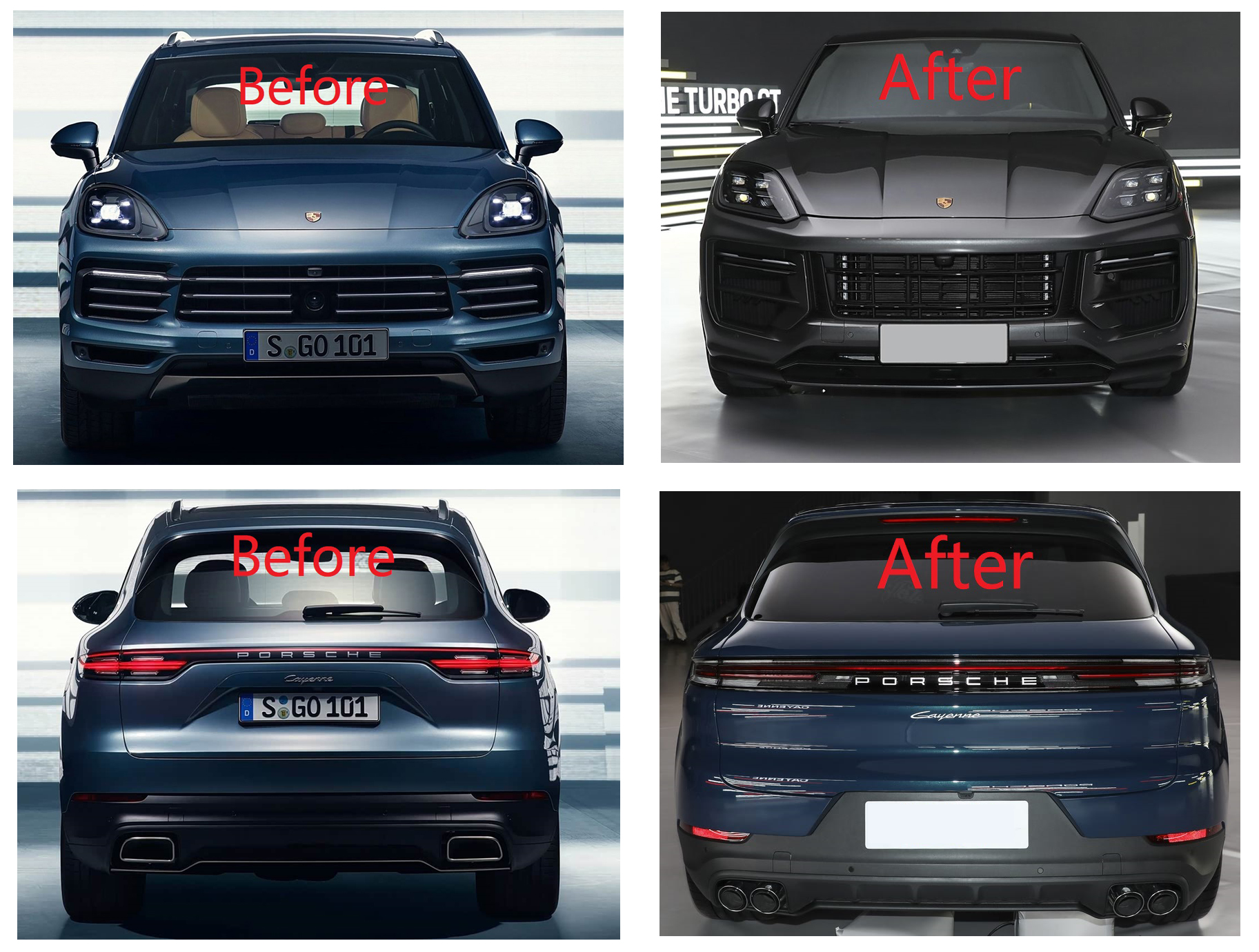 Full bodykit for Cayenne 9Y0.1 upgrade to Cayenne 9Y0.2 Turbo Look ...