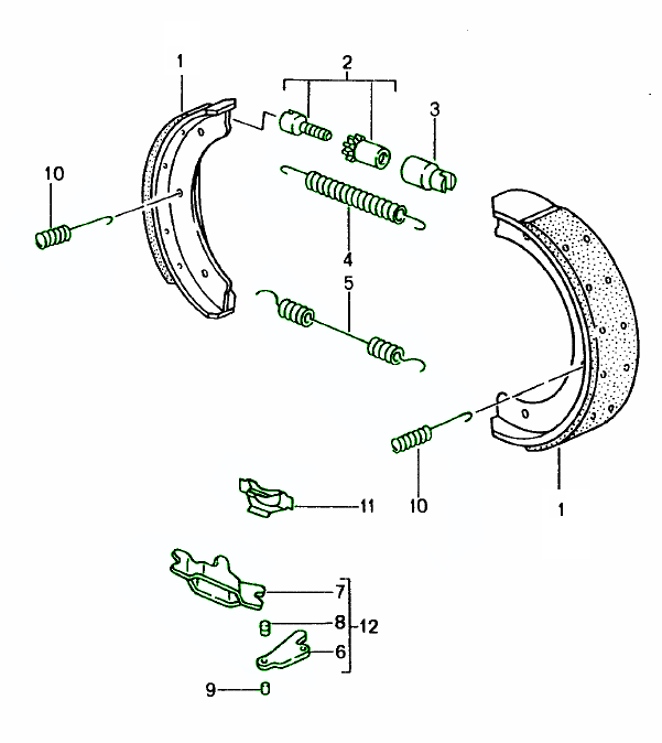 HandBrake Shoes Spring Kit Porsche 996 1998-2005 - BRAKEKITHB996 ...