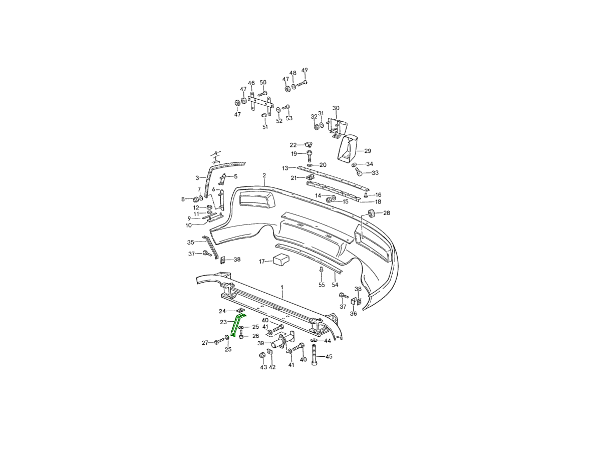 Porsche Rear Bumper Brackets, Retainers & Braces | OEM Mounting ...