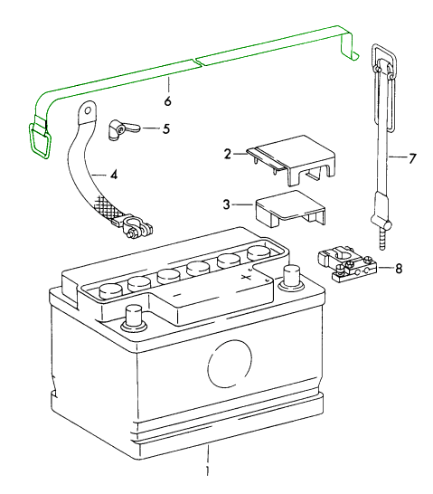 Porsche 911 Battery Restraining Strap 90161102200 - 90161102200 ...
