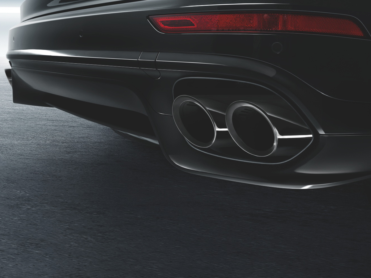 Porsche 958 Cayenne Sports tailpipes in Black 95804420017 - 95804420017 ...