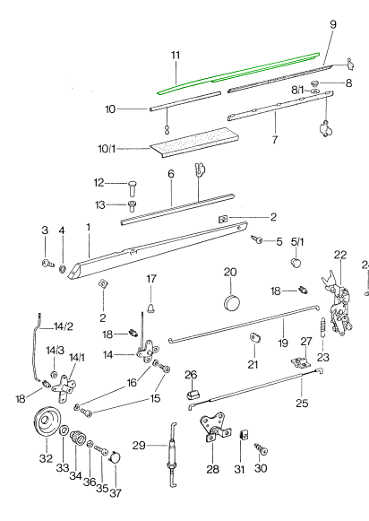 Original Porsche 90153143127 and 90153143227 Door outer moulding trim ...