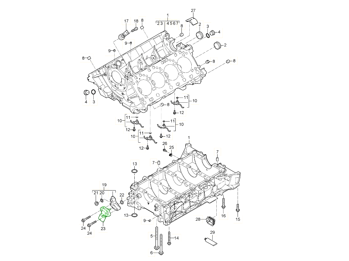 Porsche 997 Cayman Boxster 957 Cayenne Oil pressure sender 99760620303 ...