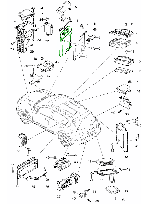 Porsche 958 Cayenne Control unit DME 95861860400 - 95861860400 | Design 911