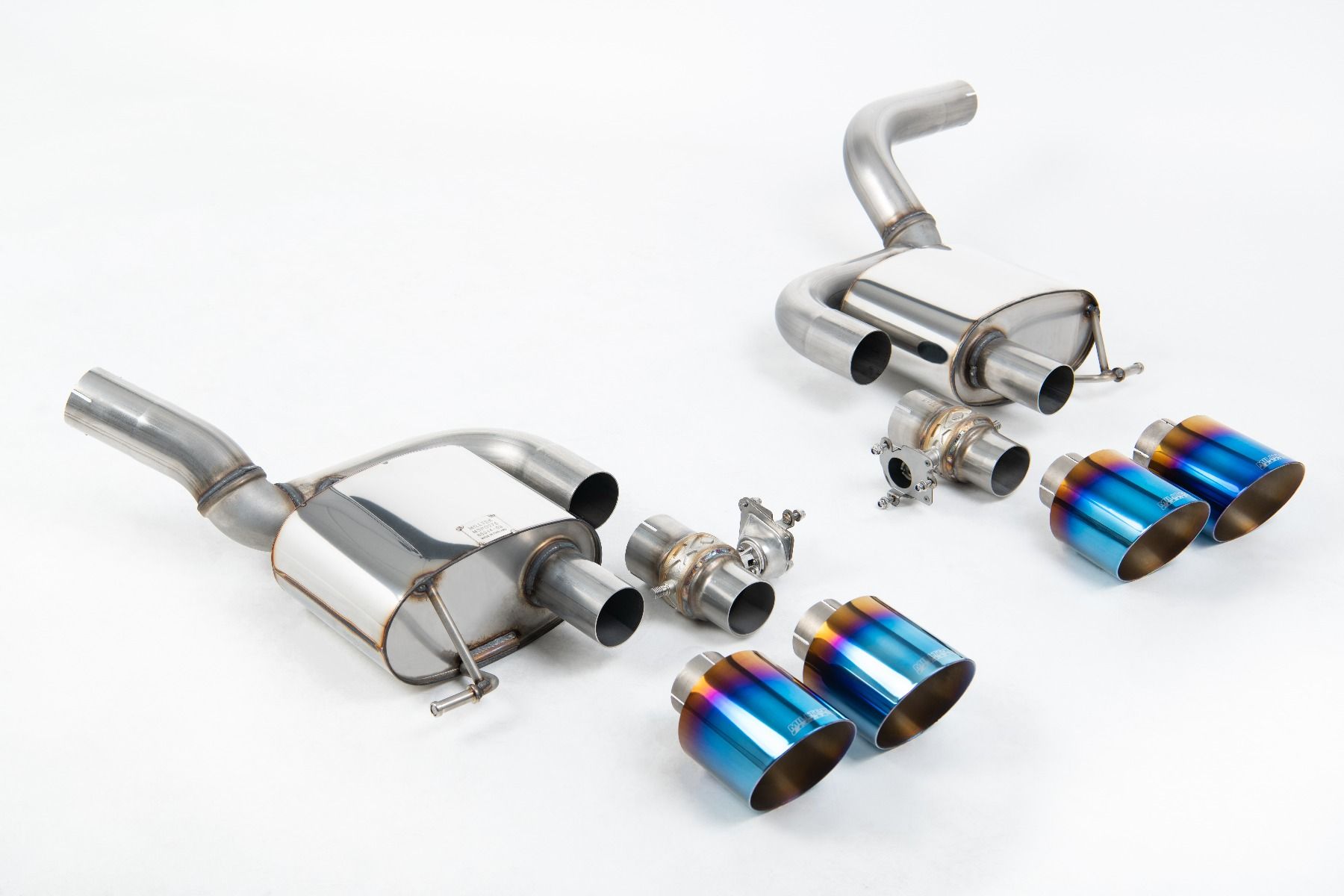 Milltek Sports Exhaust Valved Rear Silencers With Burnt Titanium GT-115 ...