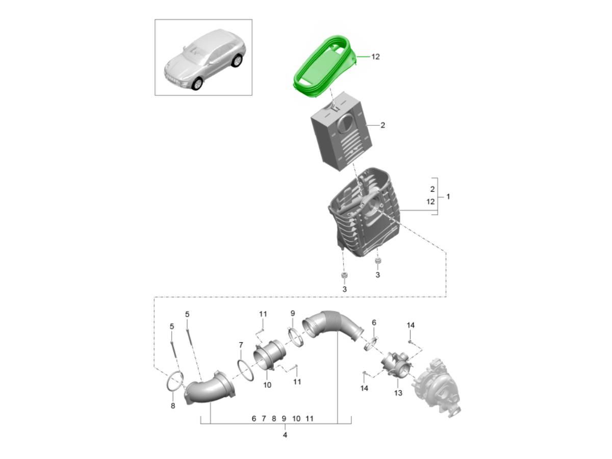 Porsche Airboxes & Air Filter Housings | Engine Airflow Parts ...