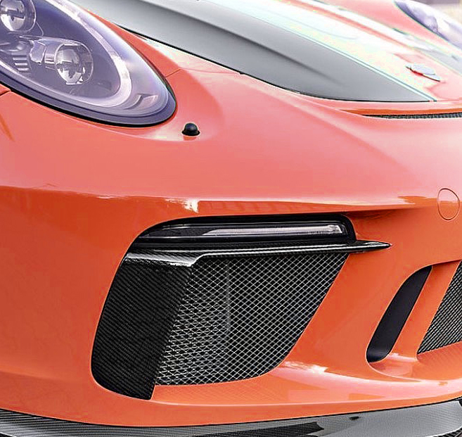 991.2GT3CARBFRTINTAKE Front bumper intake trims. Porsche 991.2 GT3 2018 ...