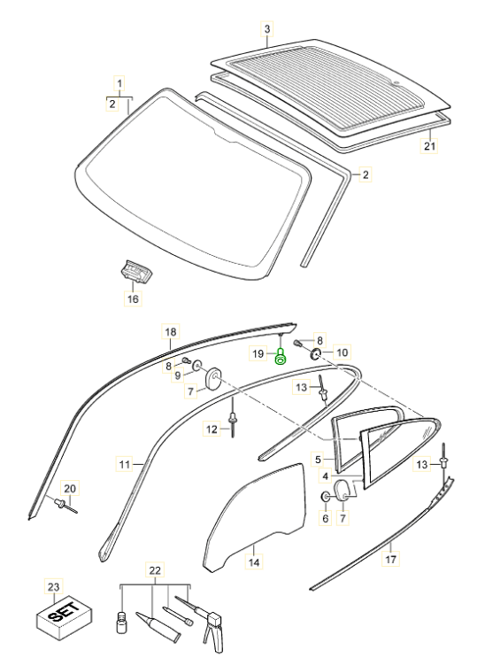 Porsche 997 Rivet for Targa trim 99919046430 - 99919046430 | Design 911