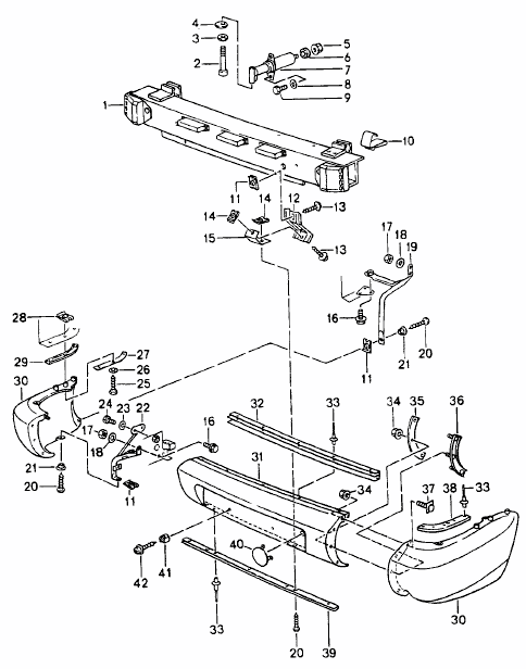 Porsche Rear Bumper Brackets, Retainers & Braces | OEM Mounting ...