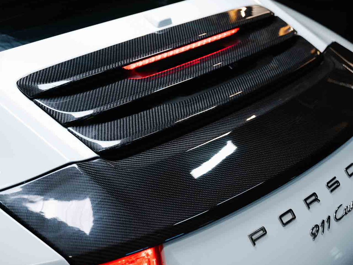 Porsche 991.1 Replacement rear louvers Carbon Fibre Rennline E320 ...