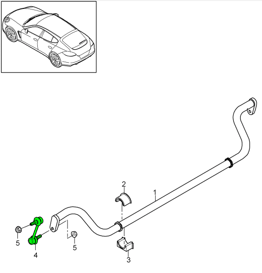 Porsche 970 Panamera Drop link Front 97034306923 97034306922 ...