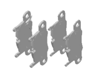 Porsche Taycan rear brake pads 9J1698451A - 9J1698451 | Design 911