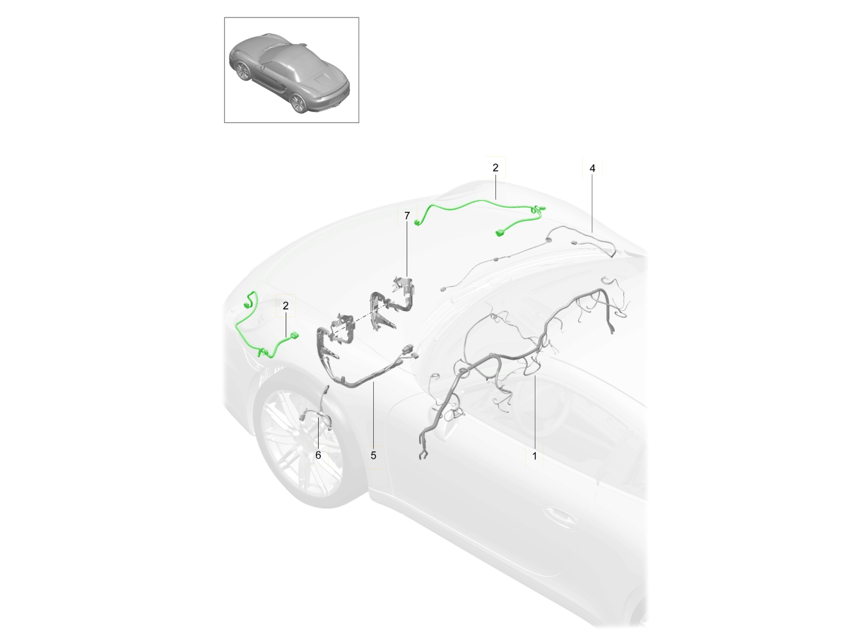Porsche Wiring Harnesses | Genuine & Manufacturer-Quality Electrical ...