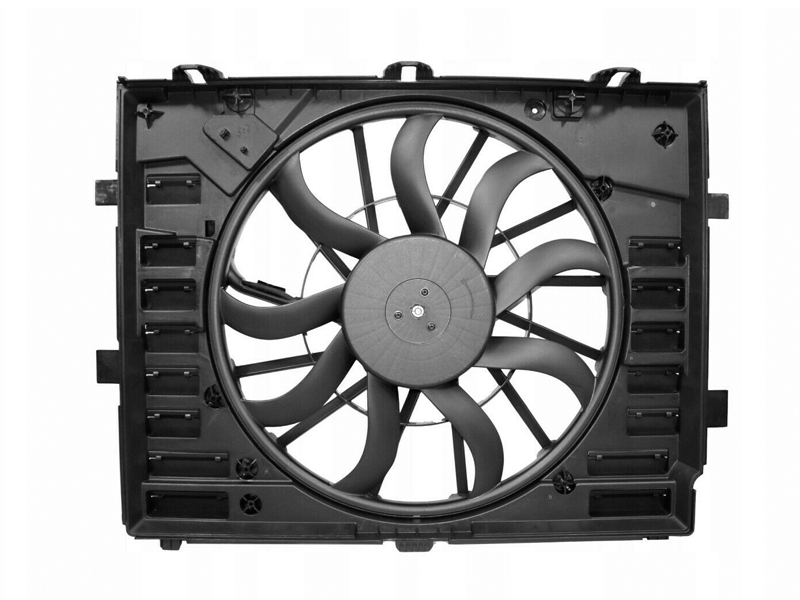 Porsche Cayenne Water radiator air duct with fan 95810606120 ...