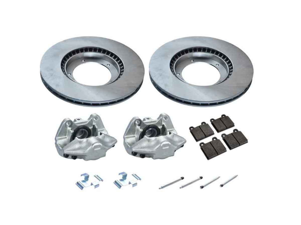 Front brake caliper, disc and brake pad kit. Porsche 911 / 911 SC ...