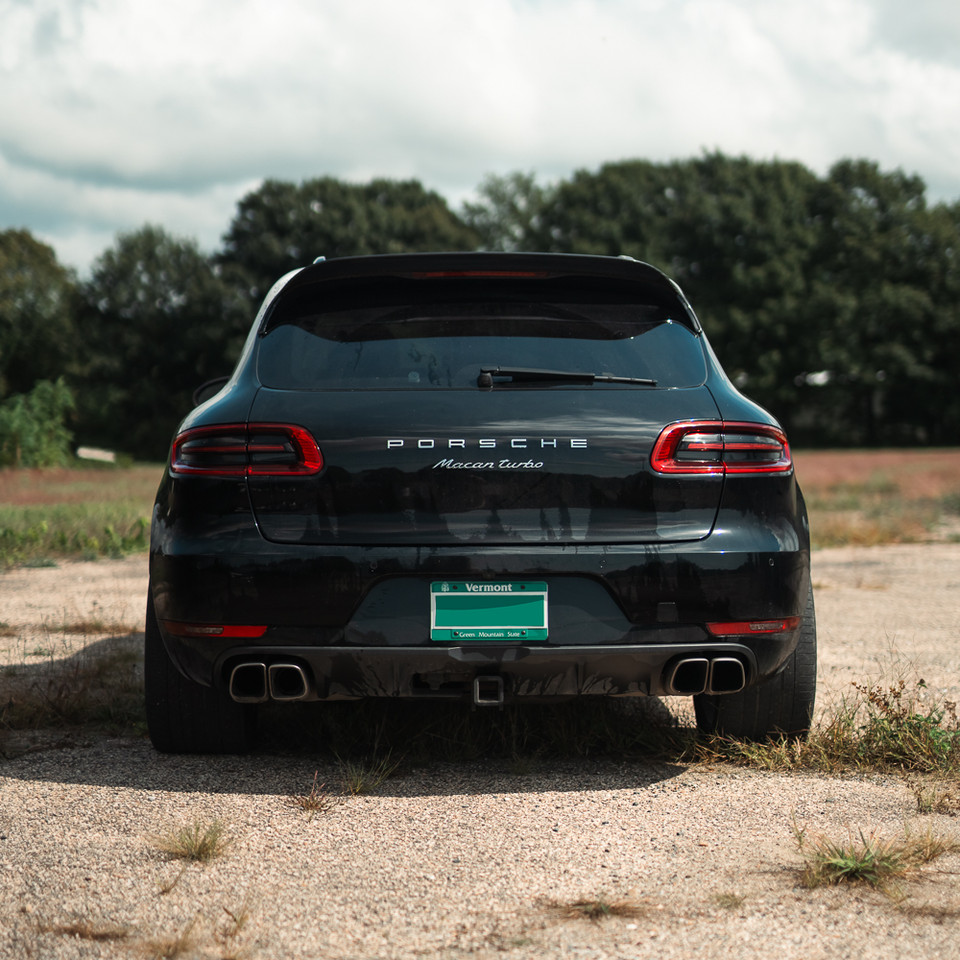 Rennline roof upkick spoiler carbon fibre. Porsche 95B.1 Macan - E383 ...