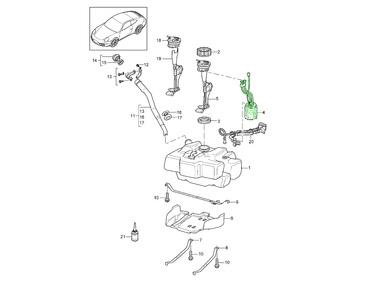 Fuel Pump for Porsche 997 99762014502 99762014501 99762014500 ...