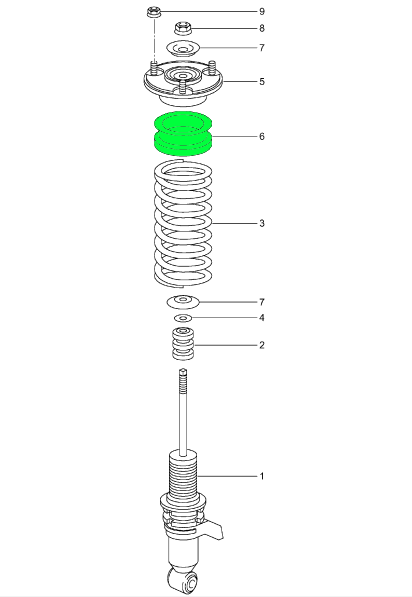 Porsche 996 997 Shock Absorber Spring Hanger Rear 99633352992 ...