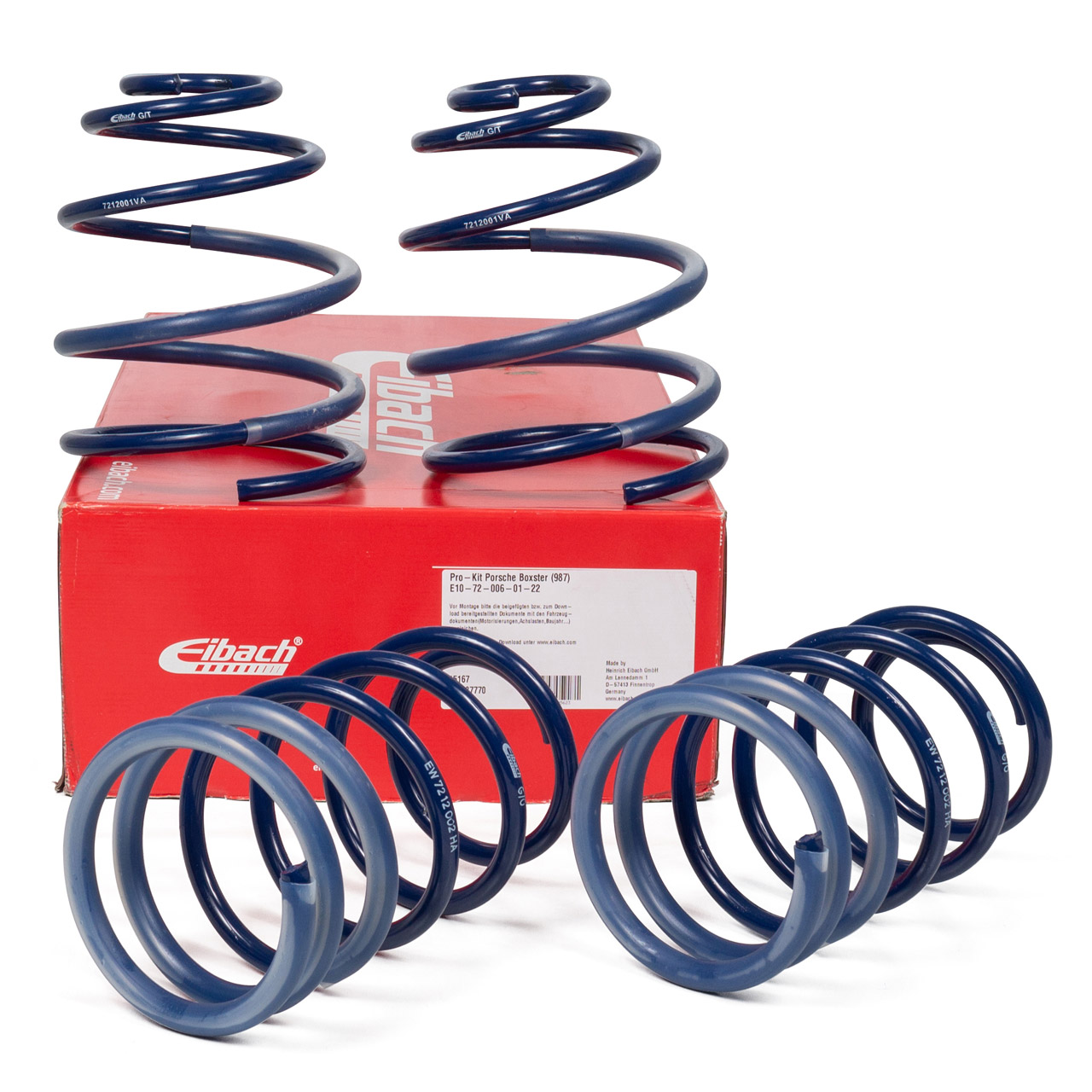 Lowering Springs Porsche 987 Boxster 2004-12 Eibach Pro-Kit - E10-72 ...